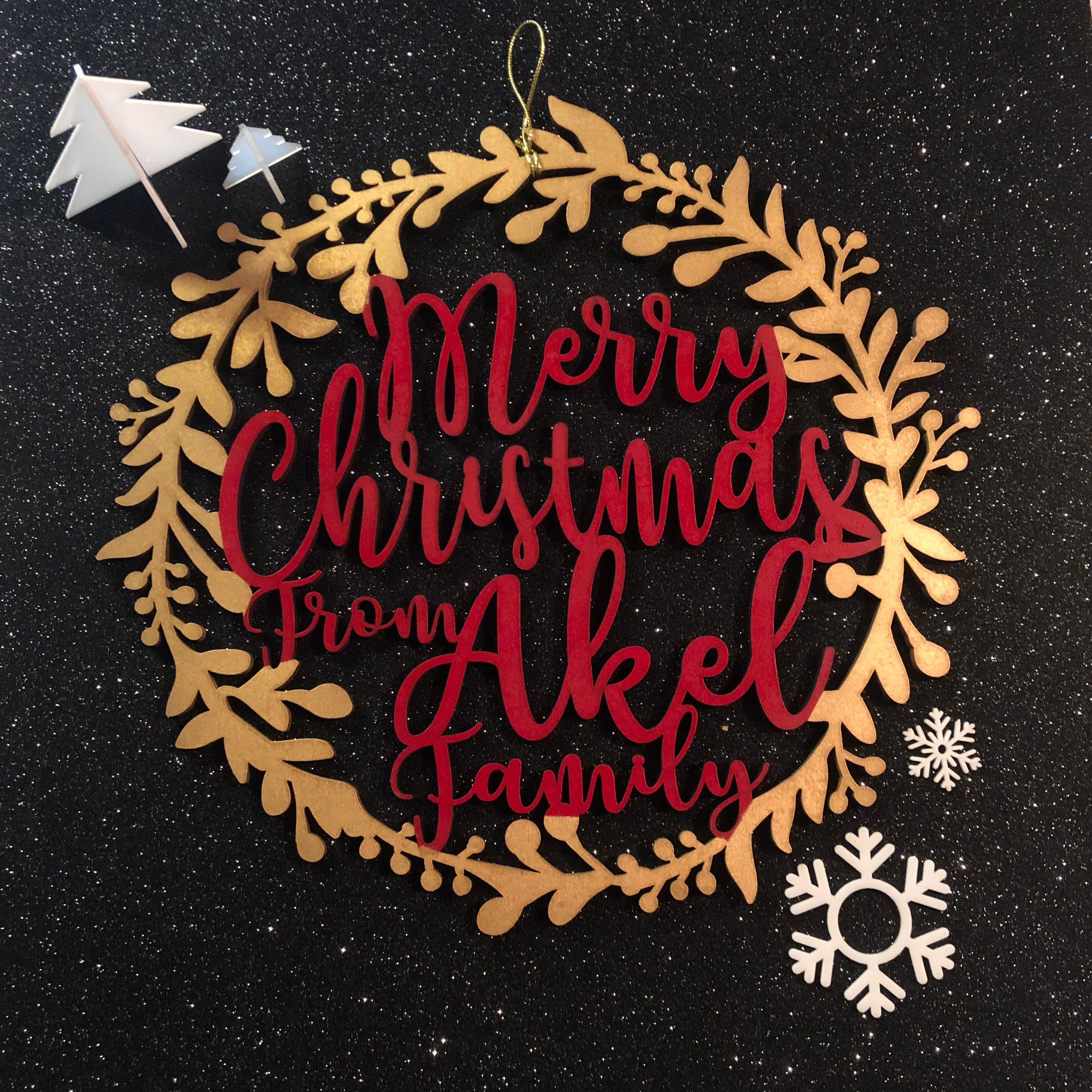 Customized Christmas Door Hanger – Angles Designs